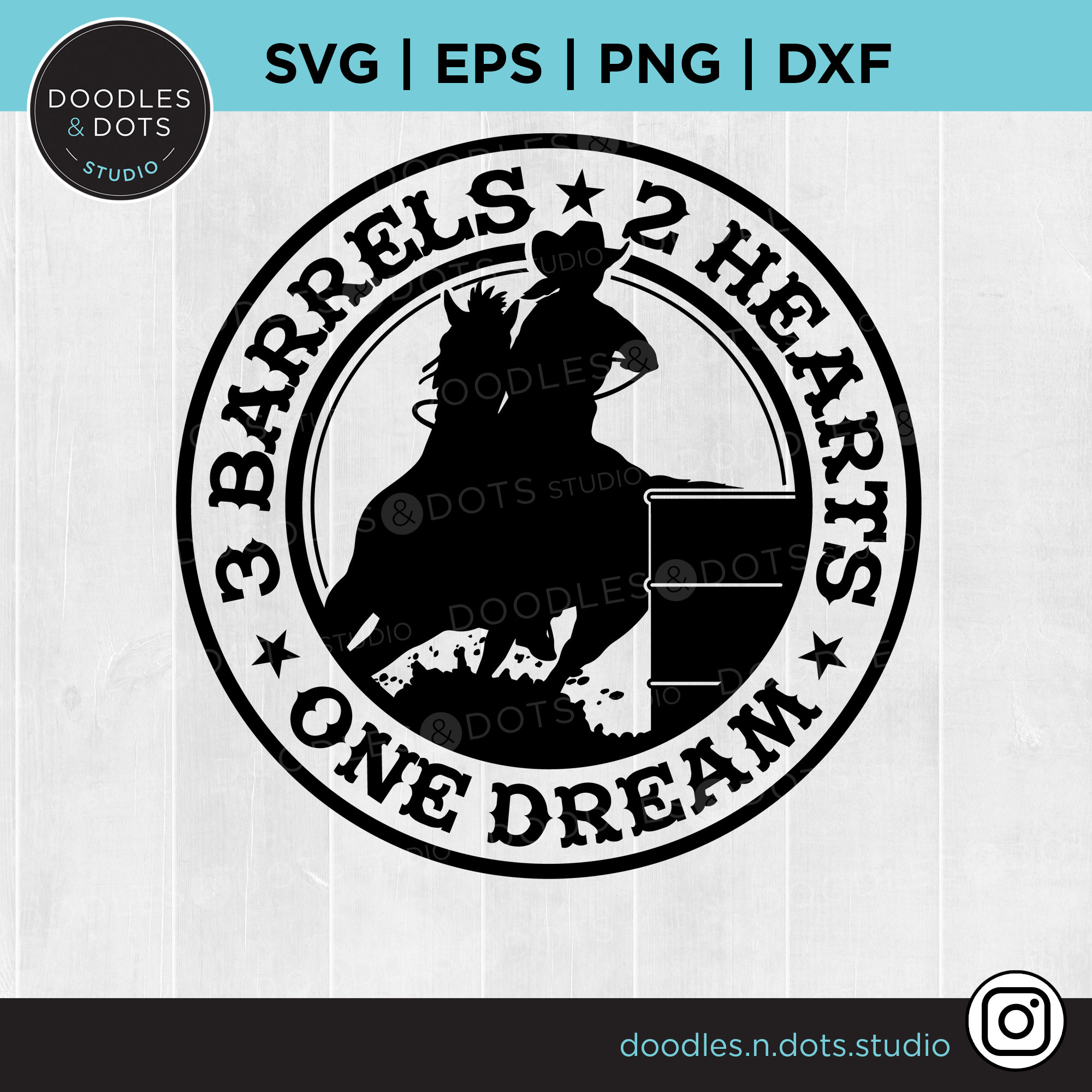 Barrel Racing Svg 3 Barrels 2 Hearts 1 Dream Png Barrel - Etsy