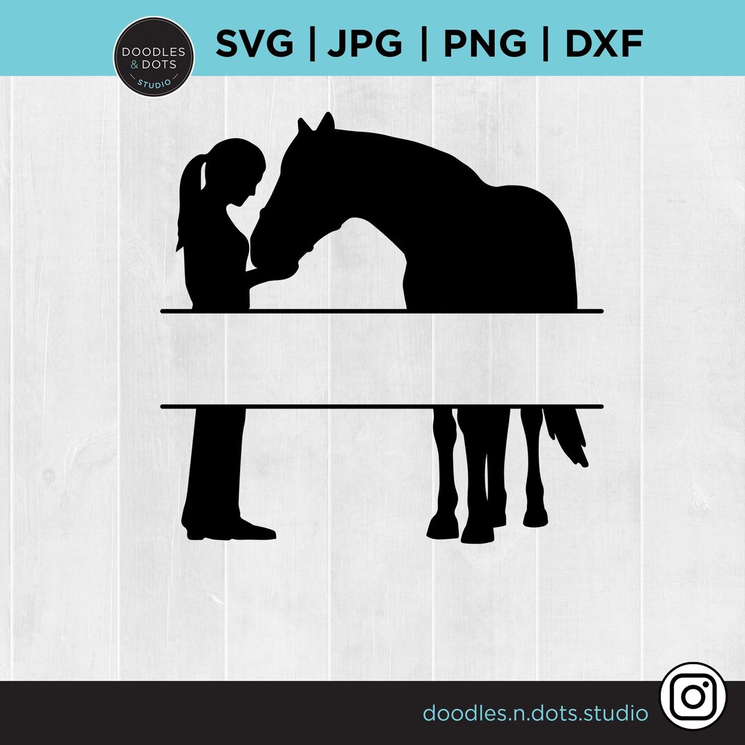 Horse Split Monogram SVG, Horse Split Name Svg, Western Horse SVG ...