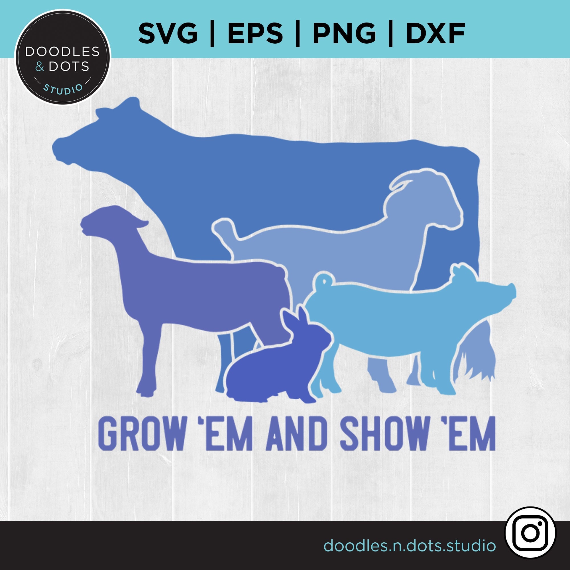 Grow Em and Show Em Svg Livestock Svg for Cricut Show Cattle - Etsy Canada