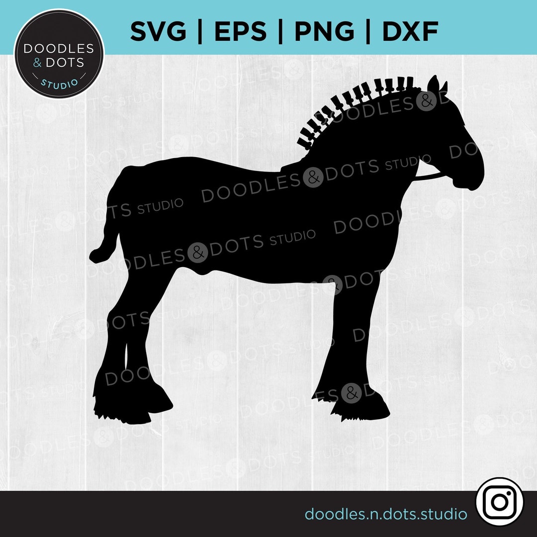 Clydesdale SVG | Shire SVG | Percheron Svg, Draft Horse, Draught Horse ...