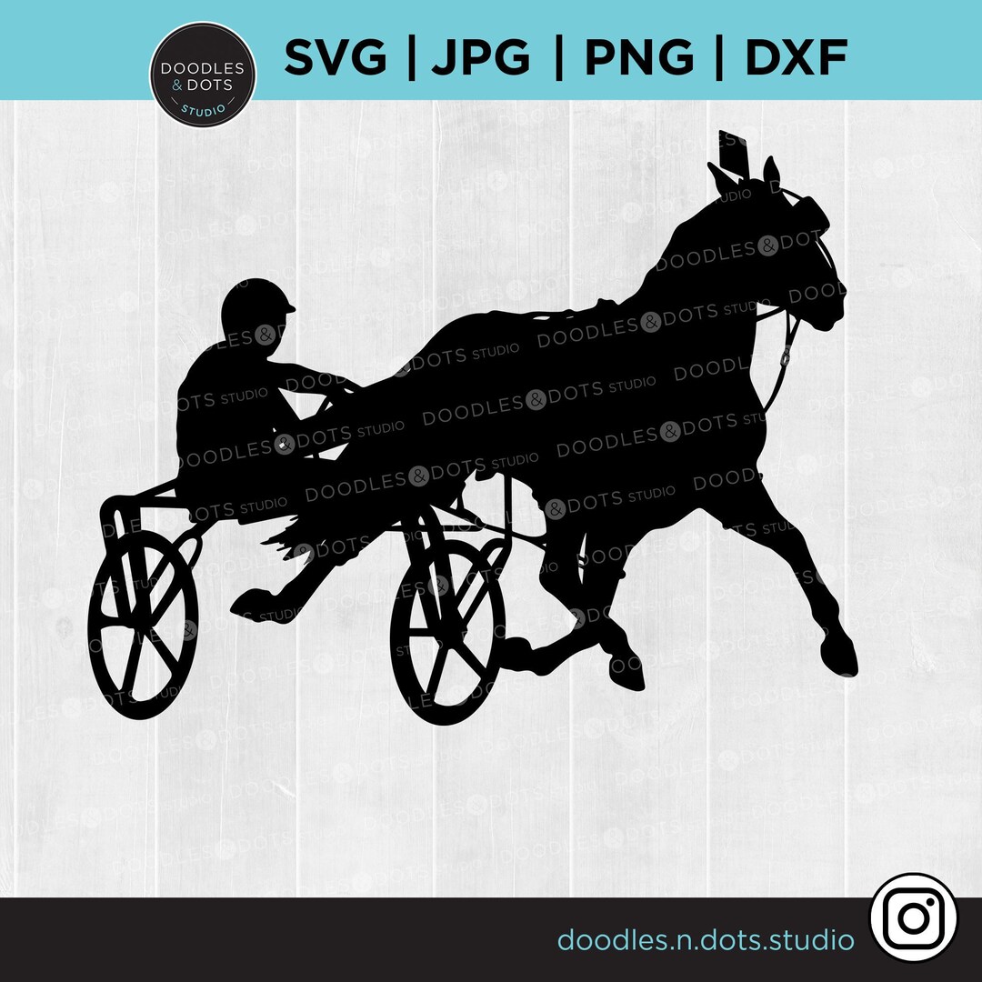 Standardbred Svg | Harness Horse Racing SVG | Trotting Horse Pulling ...
