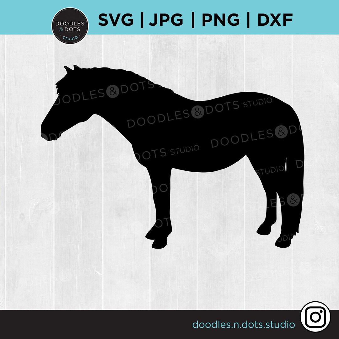 Horse Svg, Pony Silhouette, Horse Cut File for Cricut, Realistic Horse ...