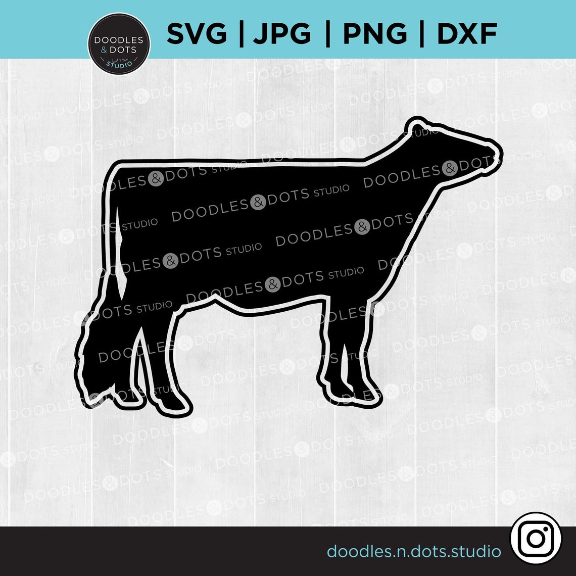 Livestock SVG Bundle, Show Pig Silhouette for Cricut, Show Steer Svg ...