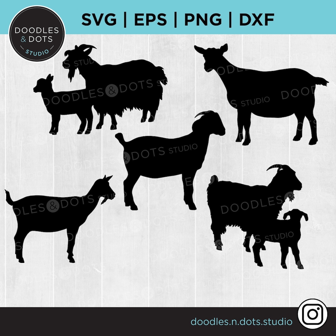 Goat SVG Bundle: Farm Animal Clipart (digital Download) - Etsy