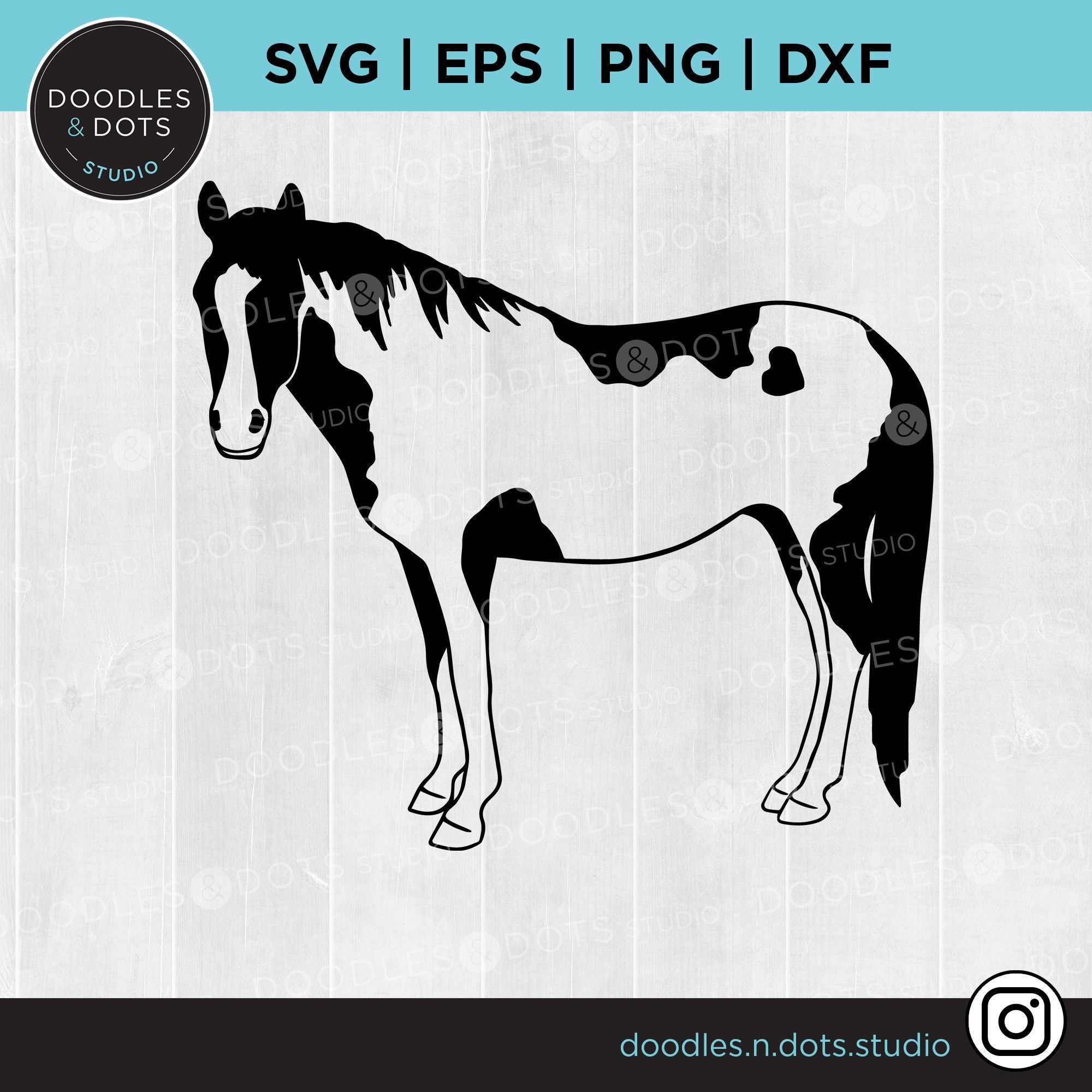 Paint Horse SVG Pinto SVG Quarter Horse Svg Western - Etsy