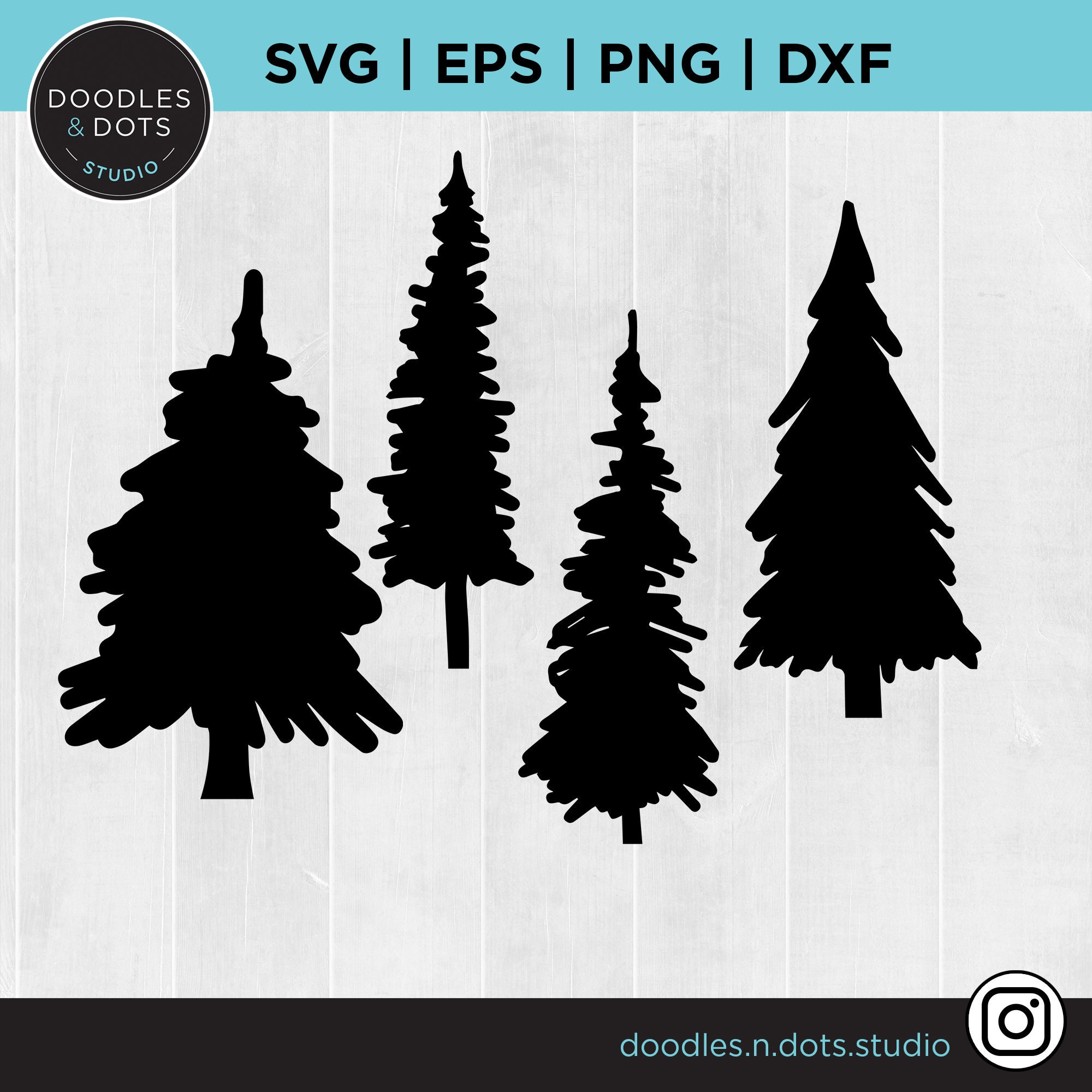 Pine Tree Svg, Christmas Tree Svg, Spruce Tree Svg for Cricut, Hand ...