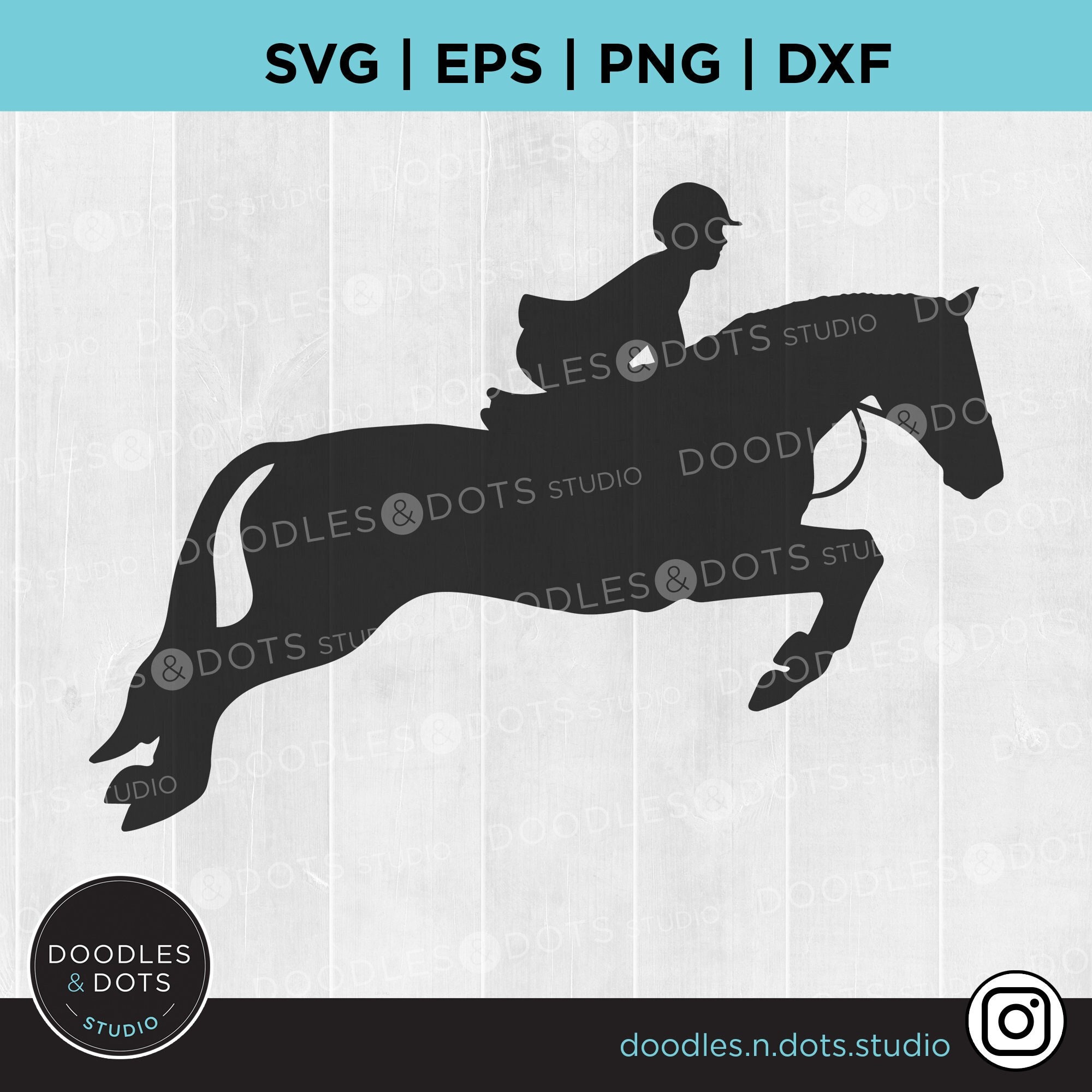 Hunter Horse Jumping Silhouette