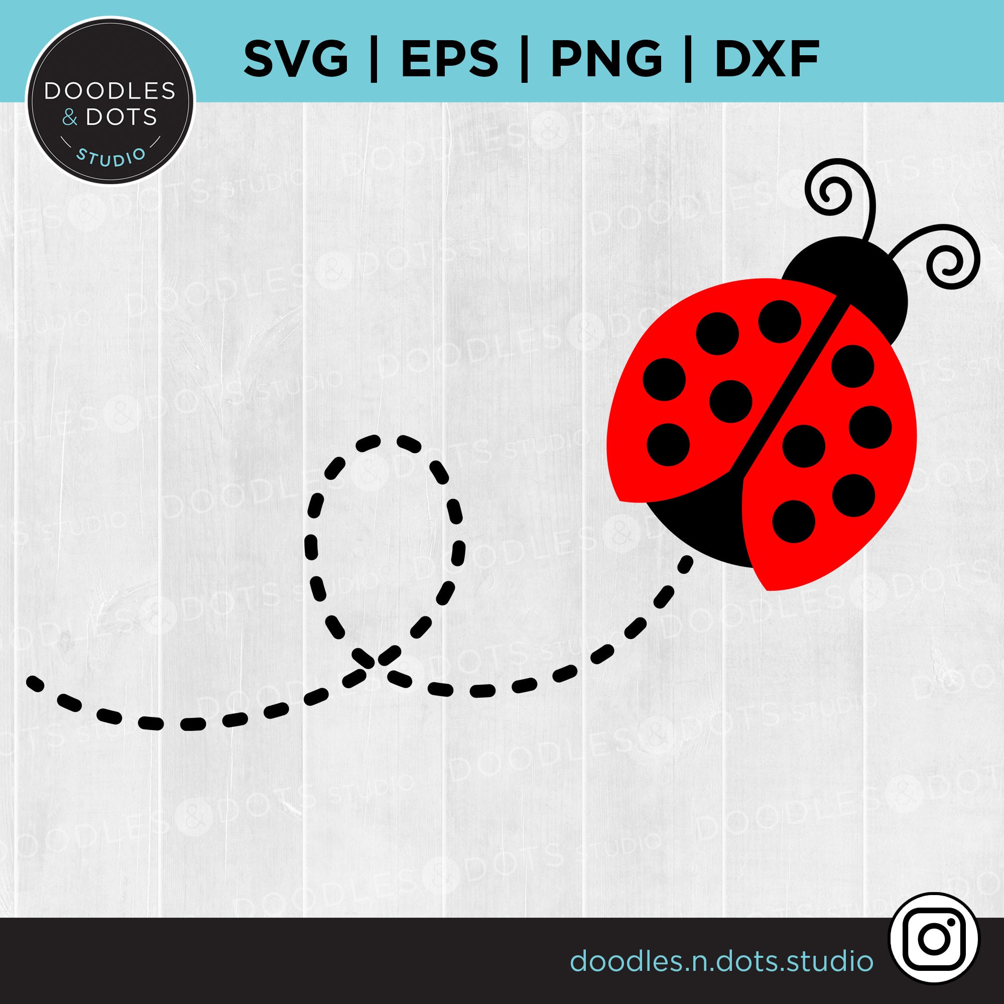 Ladybug Path Bundle, Ladybird SVG PNG Files for Cutting Machines ...