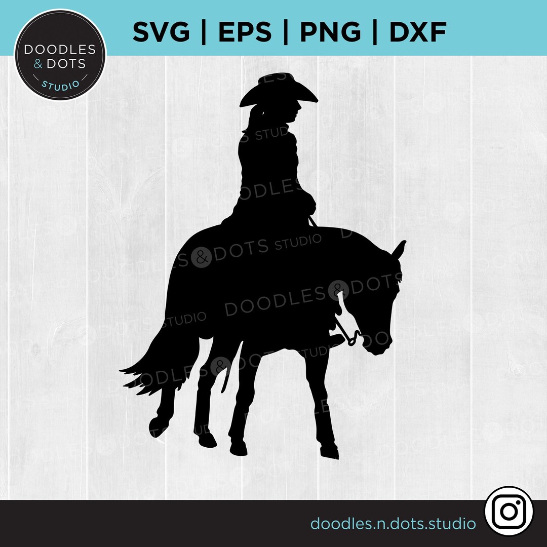 Cowgirl Svg, Western Horse Svg, Reining Horse Clipart, Rodeo Horse Svg ...