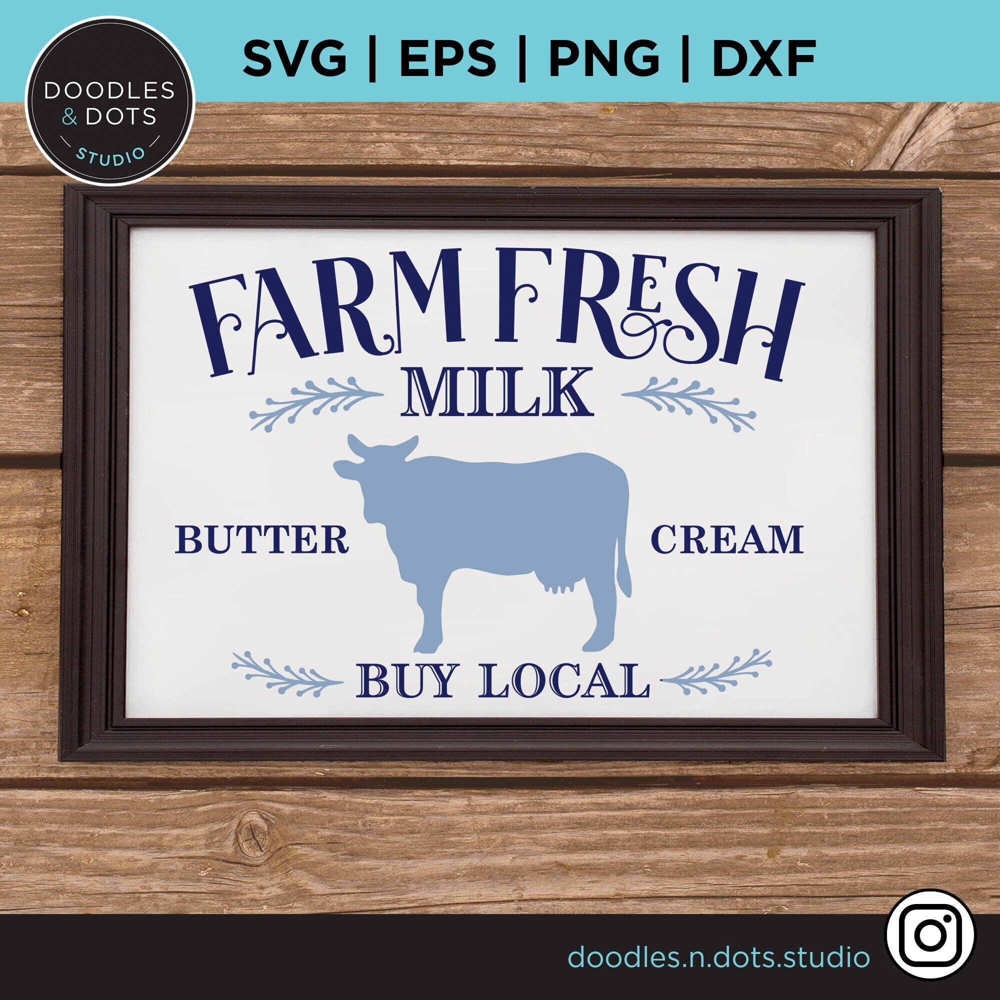 Farm Fresh Milk SVG Milk Sign SVG Fresh Milk Svg Fresh - Etsy