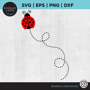 Ladybug Path Bundle, Ladybird SVG PNG Files for Cutting Machines ...