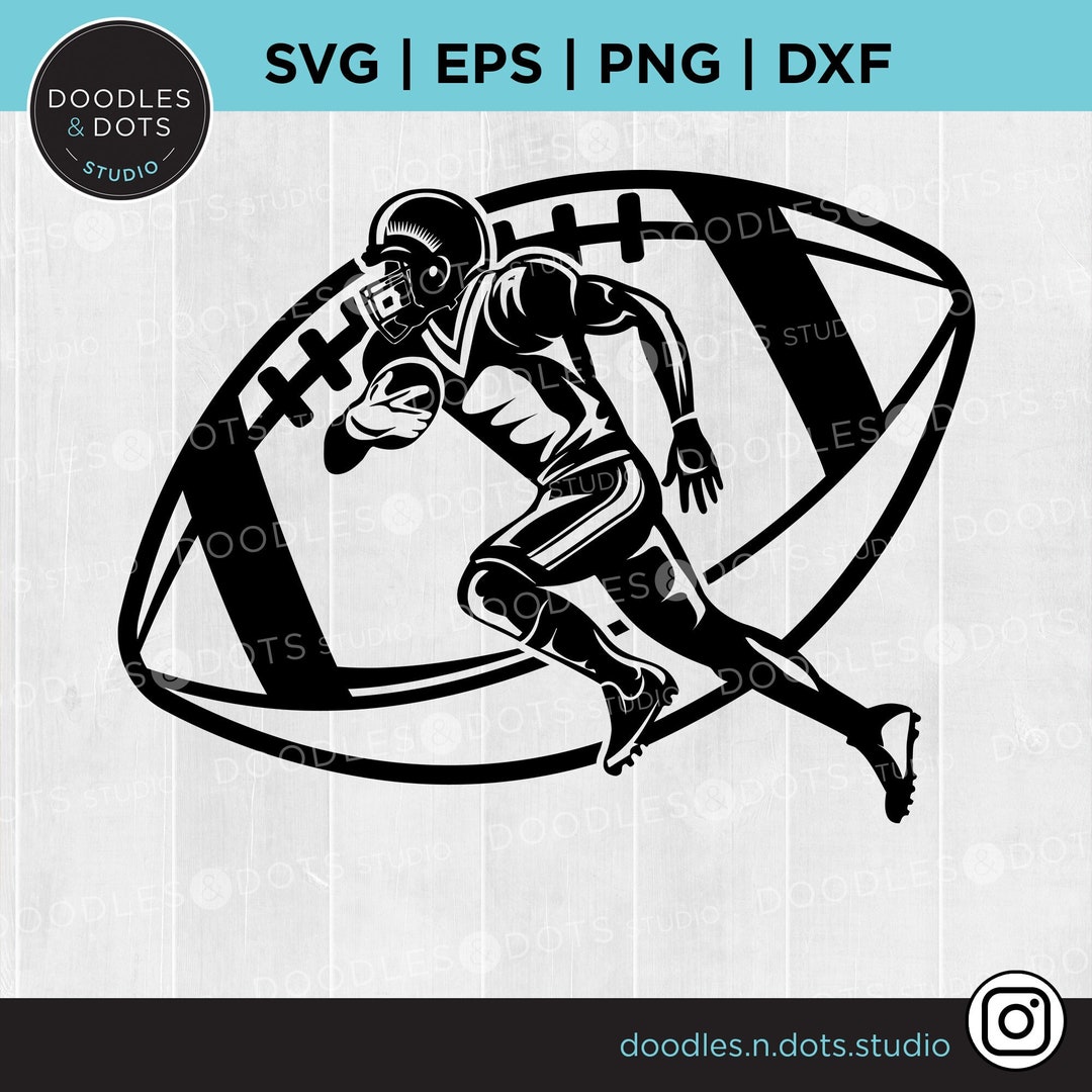 Football Svg, Football Player Svg, Football Cut File for Cricut, High ...