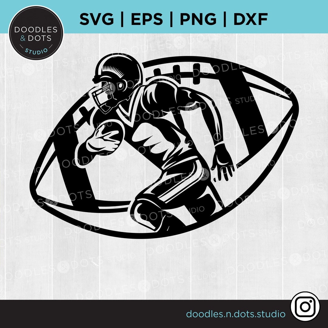 Football Svg, Football Player Svg, Football Cut File for Cricut, High ...