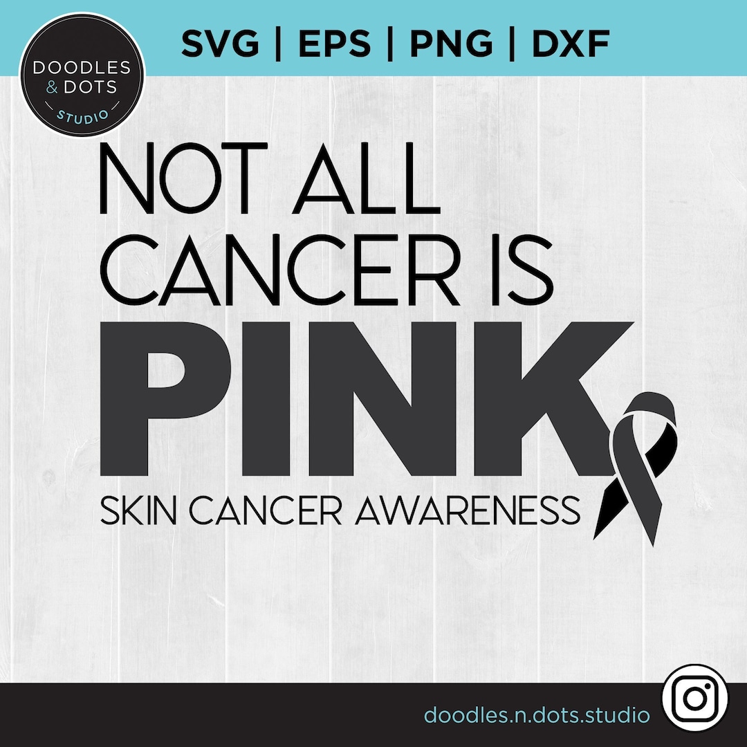 Buy Skin Cancer Svg, Skin Cancer Ribbon Svg, Black Cancer Ribbon Svg ...