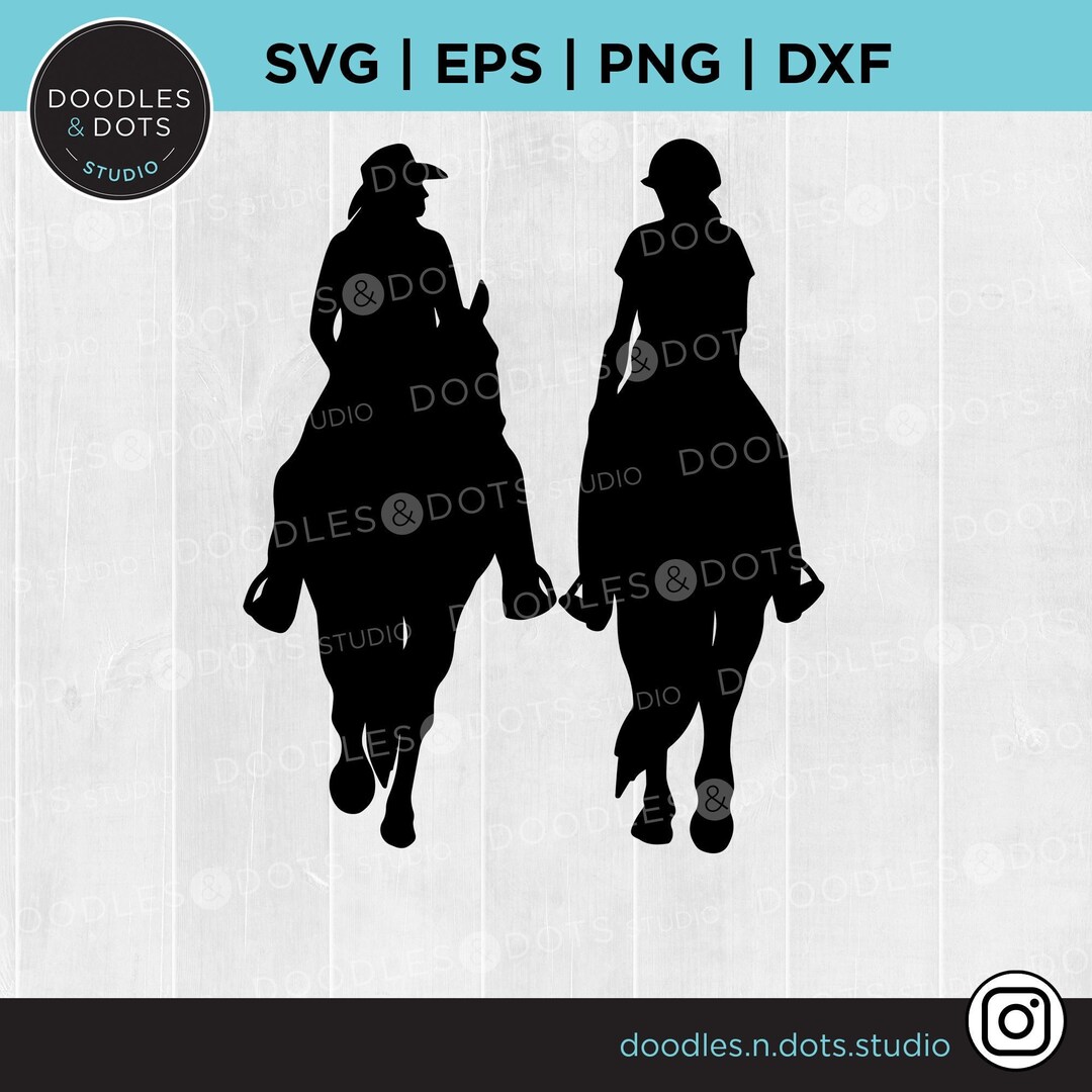 Trail Ride Svg, Trail Riders on Horses, Trail Riding Clipart, Quarter ...