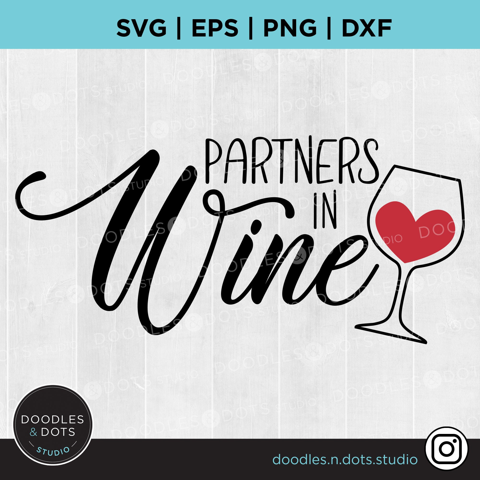 Partners in Wine Svg Wine Clipart Wine Lover SVG File for - Etsy