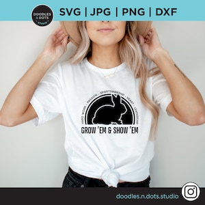 Show Rabbit Svg, Grow Em & Show Em, Rabbit Show Clipart, Livestock Show ...