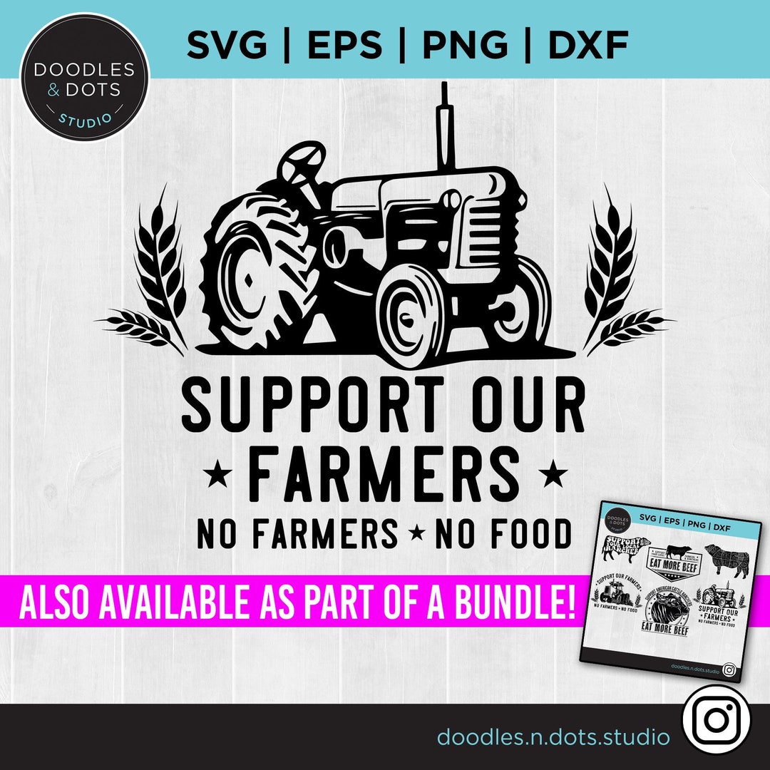 No Farmers No Food Svg, Farmer Decal Svg for Cricut, Eat Local Shirt ...