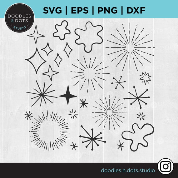 Flourish Svg Bundle Design Elements SVG Retro Accents | Etsy
