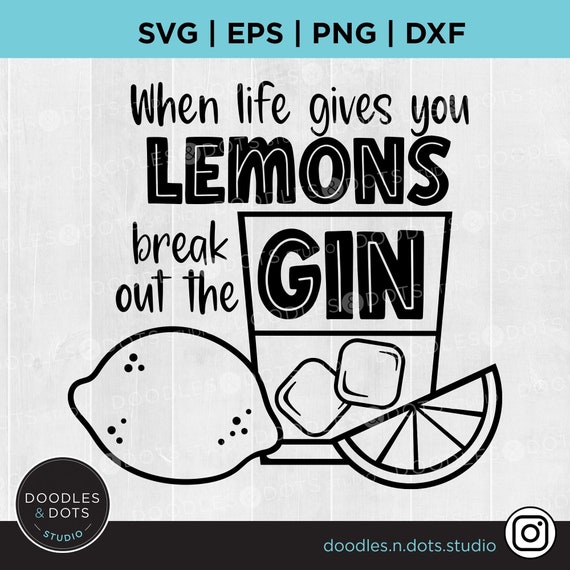 Gin Svg Alcohol Svg Drinking Svg Gin and Tonic Bar Sign | Etsy Canada