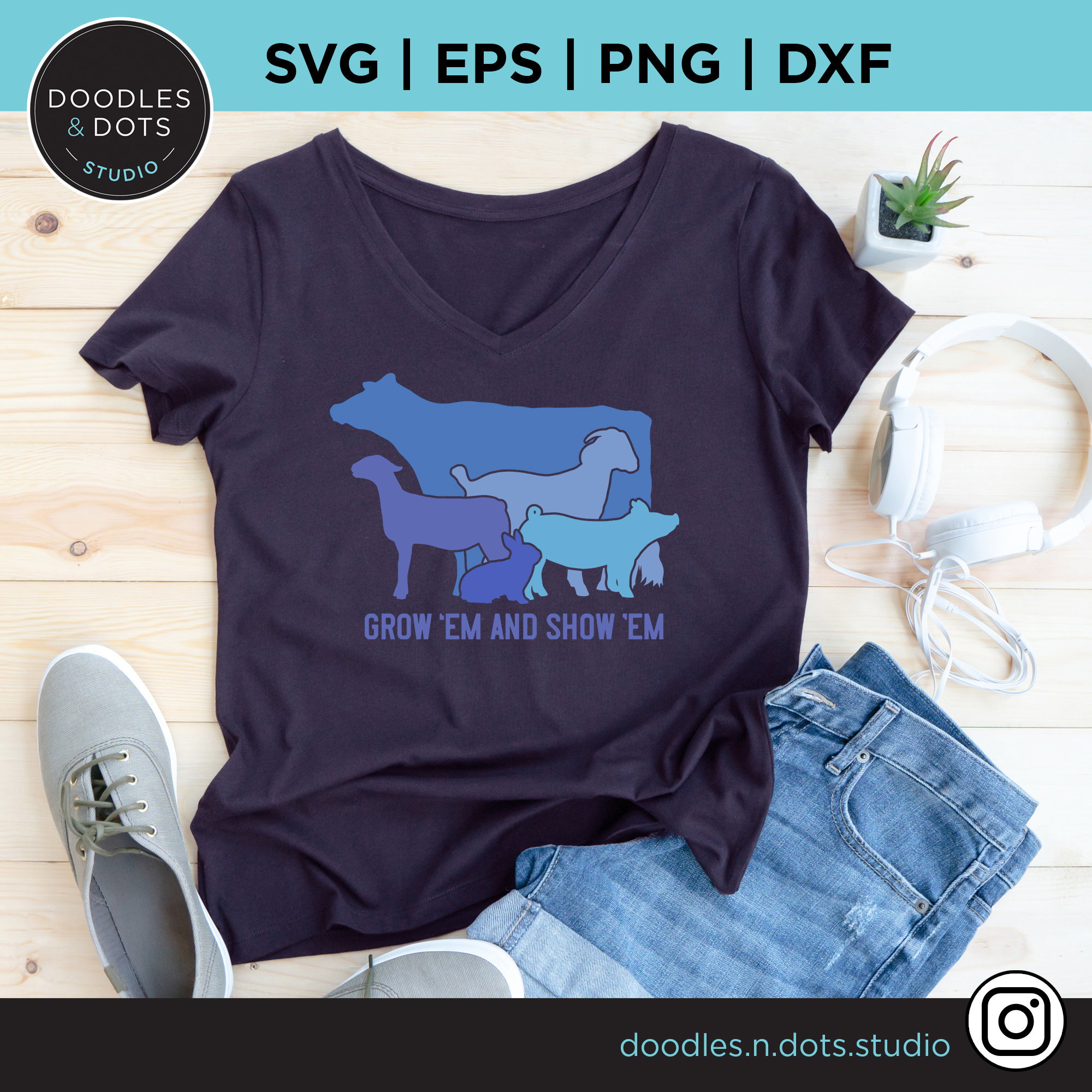 Grow Em and Show Em Svg Livestock Svg for Cricut Show Cattle - Etsy Canada