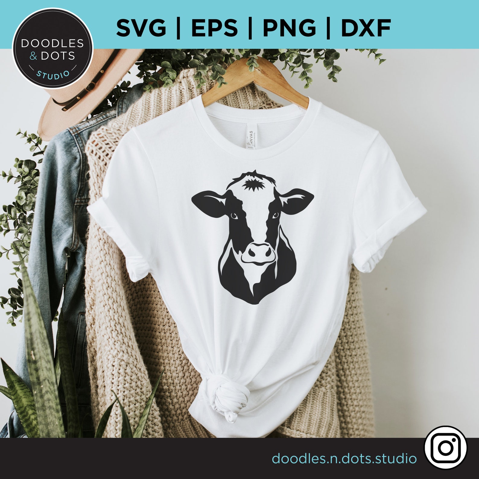 Holstein SVG Cow Head SVG Dairy Cow Cut File for Cricut - Etsy