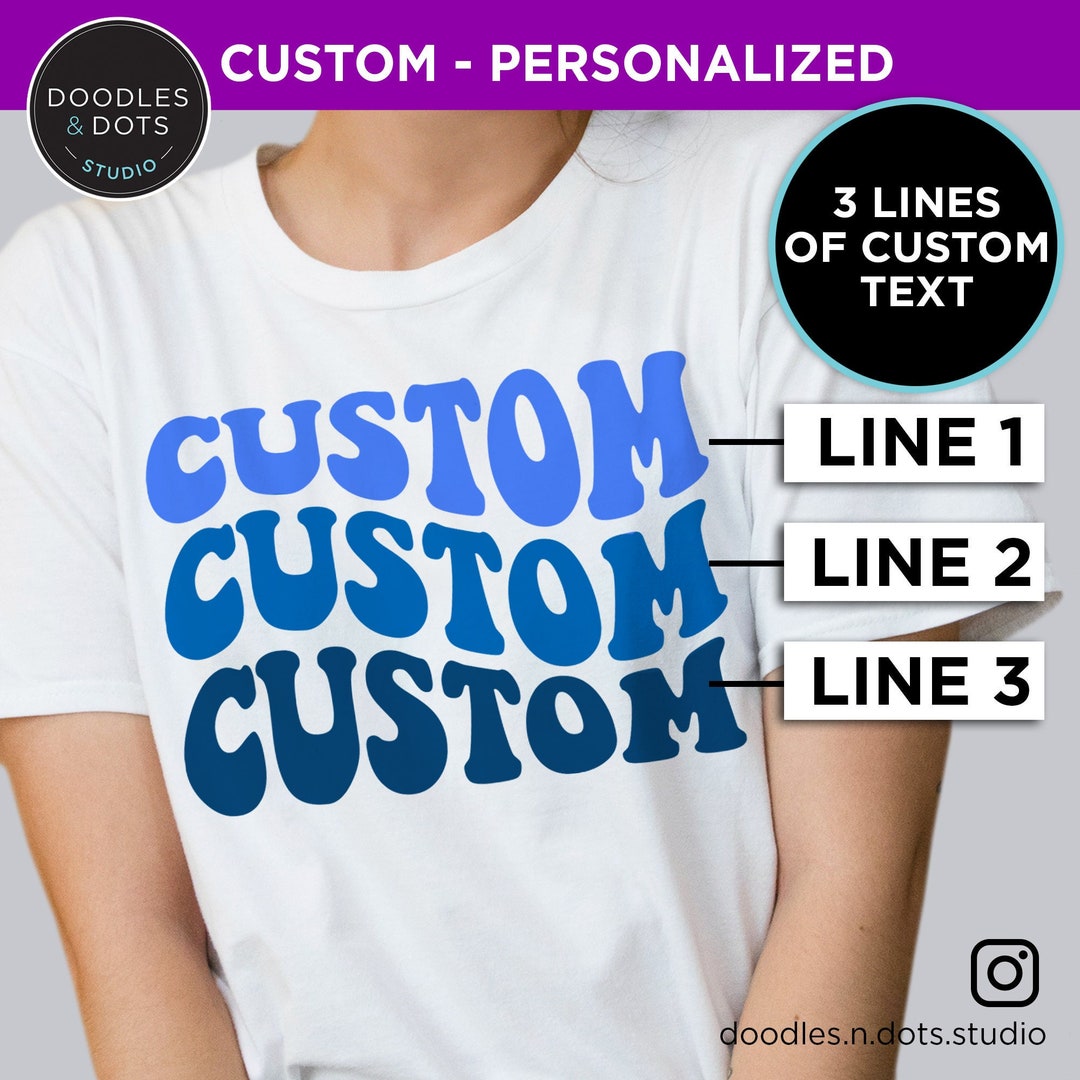 Custom Wavy Font SVG Personalized SVG Stacked Wavy Letters Custom Order ...