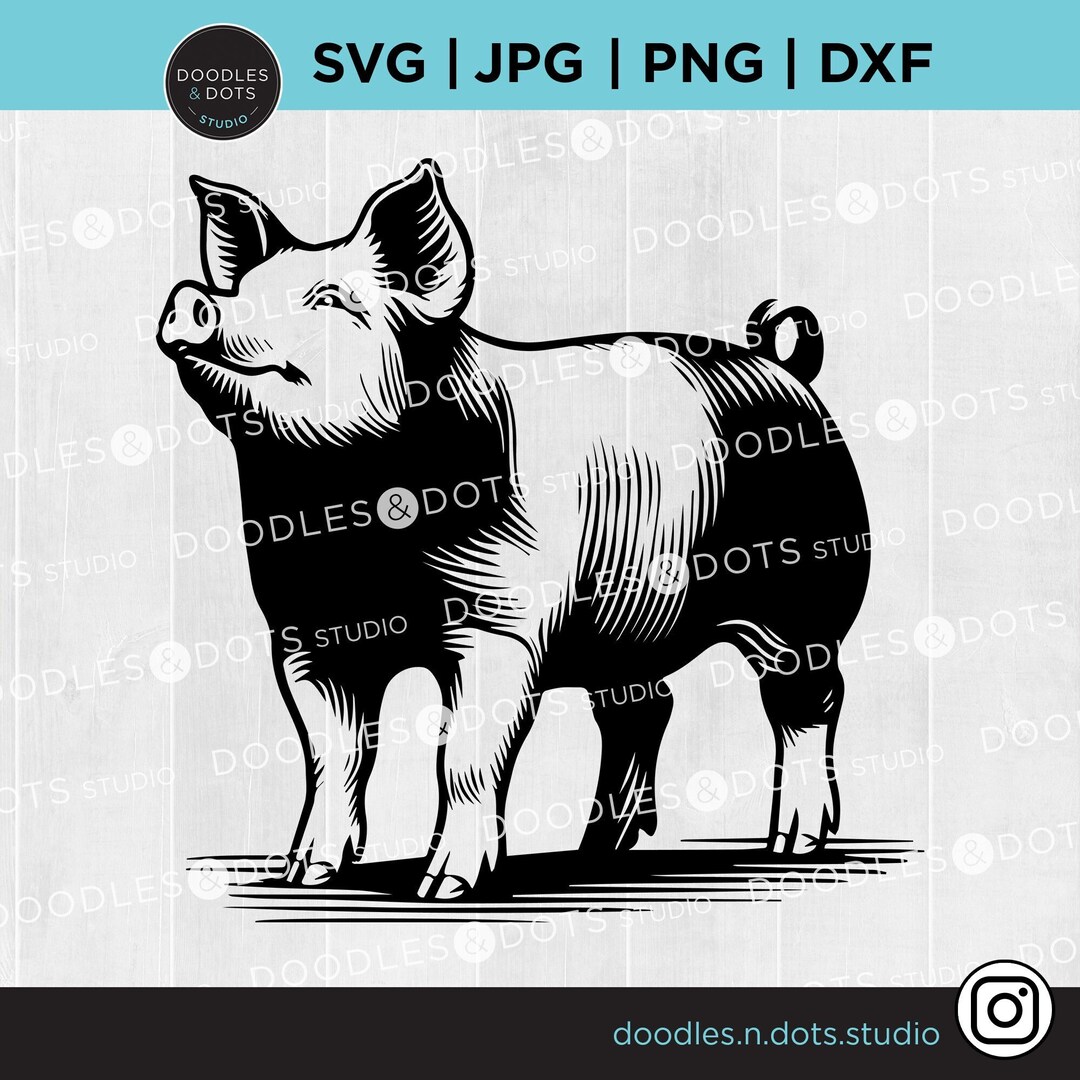 Cerdo svg, Show Pig png, Stock Show svg, Hog svg, Woodcut Pig, Ganado ...