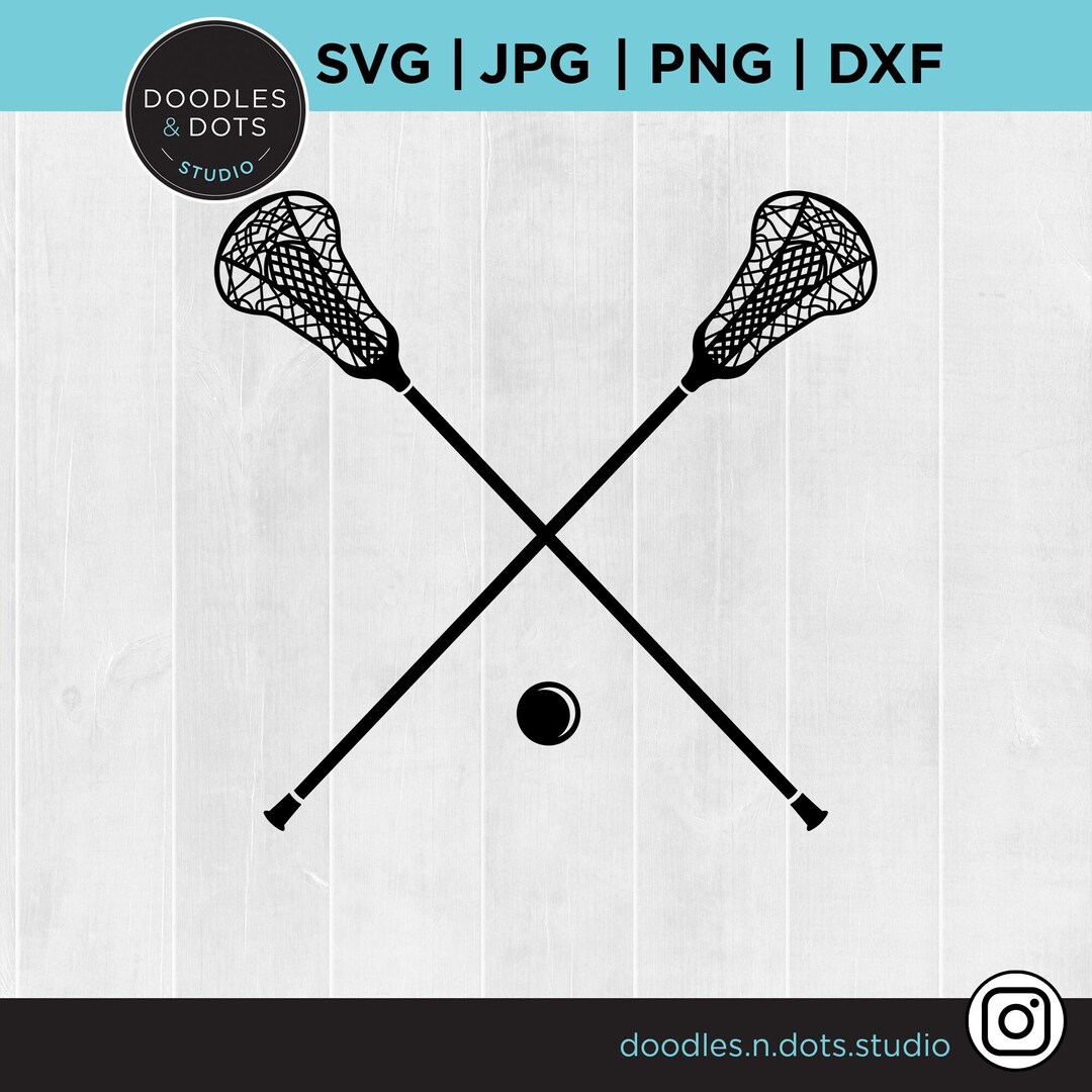 Lacrosse Svg, LAX Svg, Crossed Lacrosse Sticks and Ball, Lacrosse ...