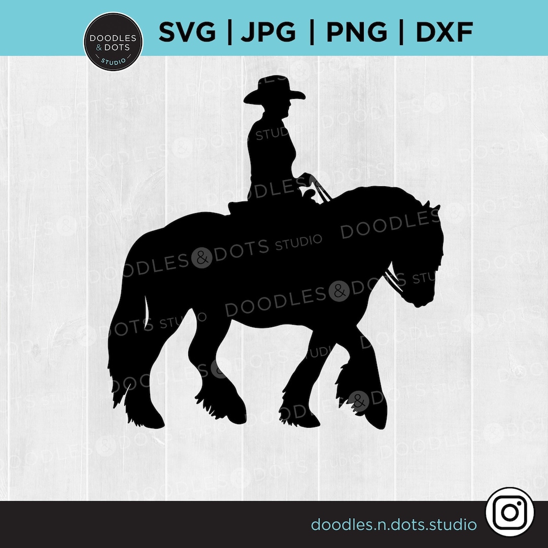 Gypsy Vanner Horse Svg, Western Vanner Svg, Irish Cob Svg for Cricut ...
