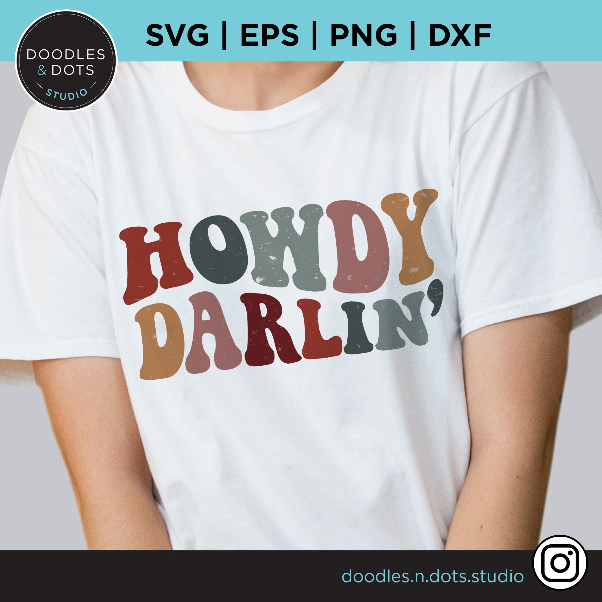 Howdy SVG Howdy Darlin' SVG Retro Wavy Text Svg - Etsy
