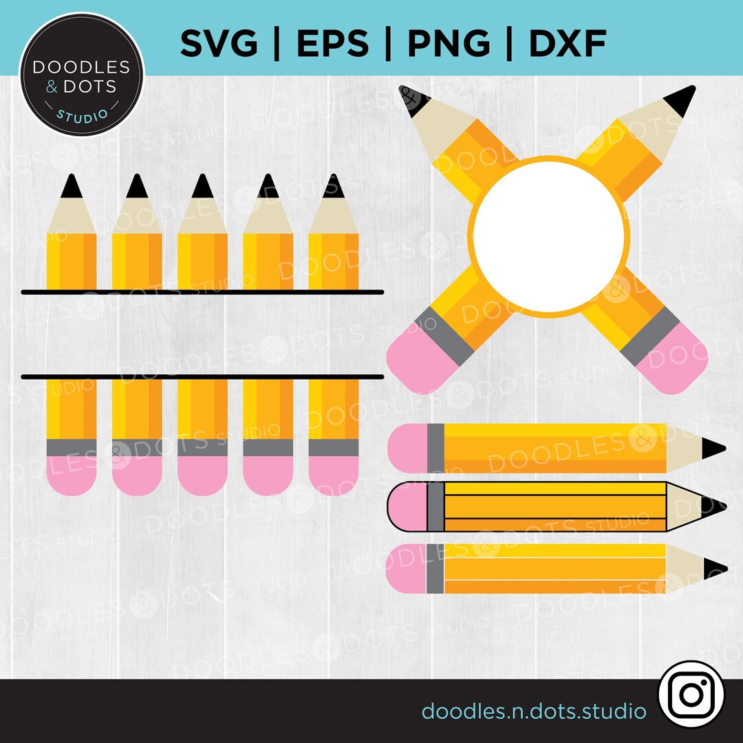 Pencil Svg, Pencil Svg Bundle, Teacher Clipart, Back to School Svg ...