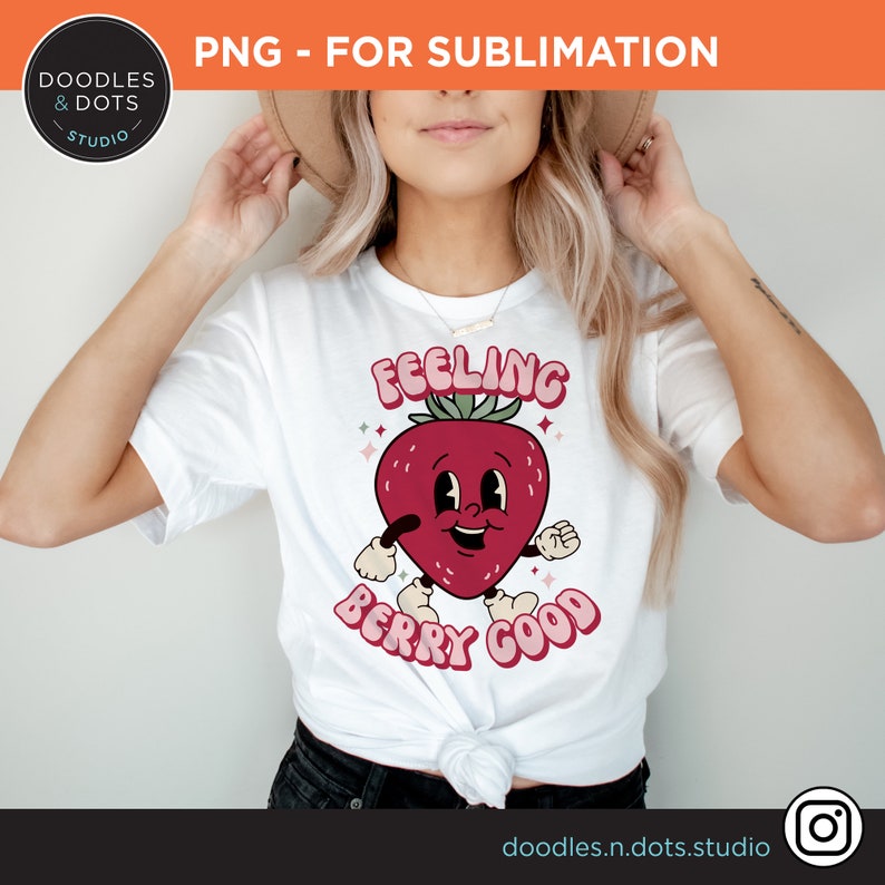 Feeling Berry Good Png Strawberry Png Strawberry | Etsy
