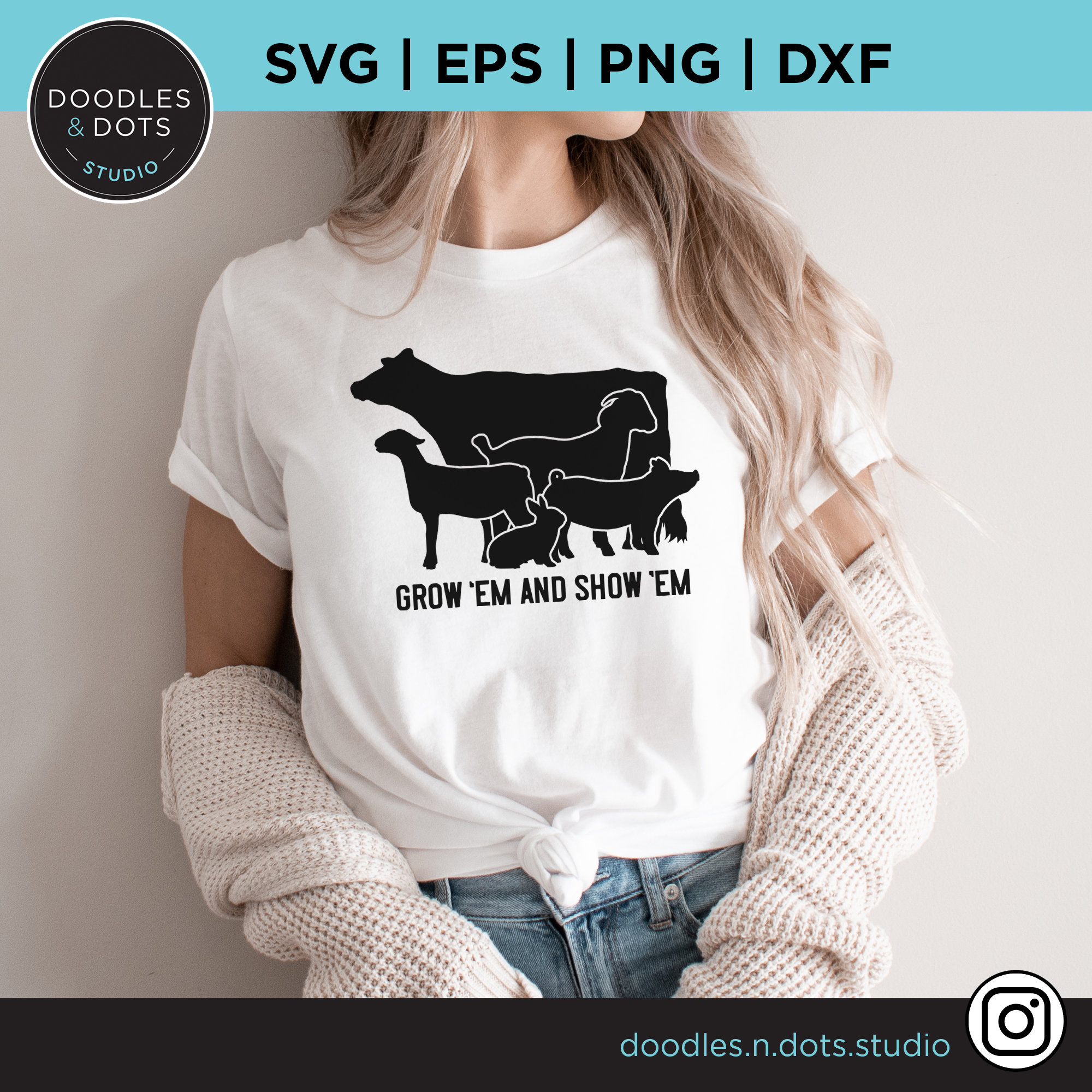 Grow Em and Show Em Svg, Livestock Svg for Cricut, Show Cattle Svg ...