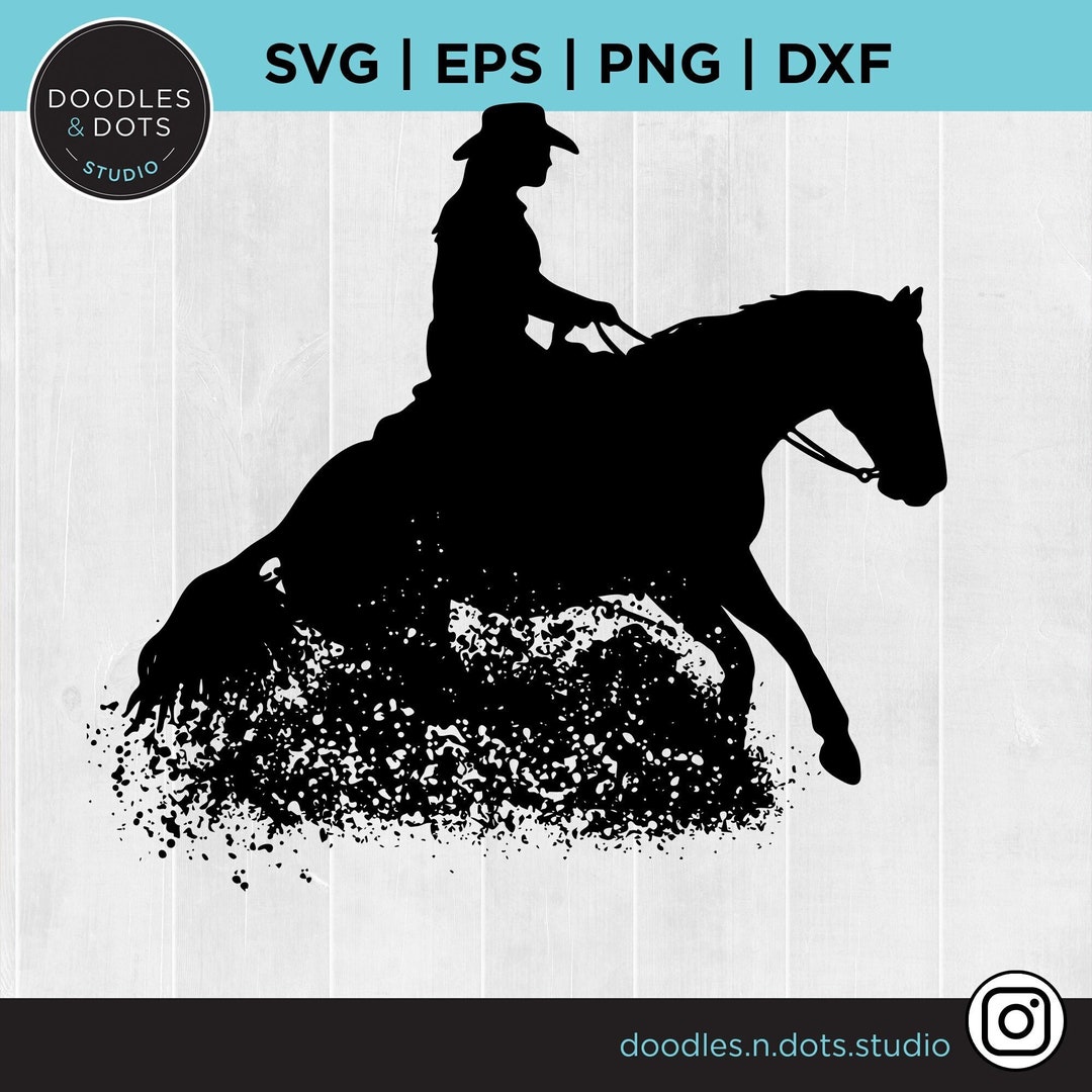 Sliding Stop SVG, Reiner Svg, Reining Horse Svg for Cricut, Quarter ...