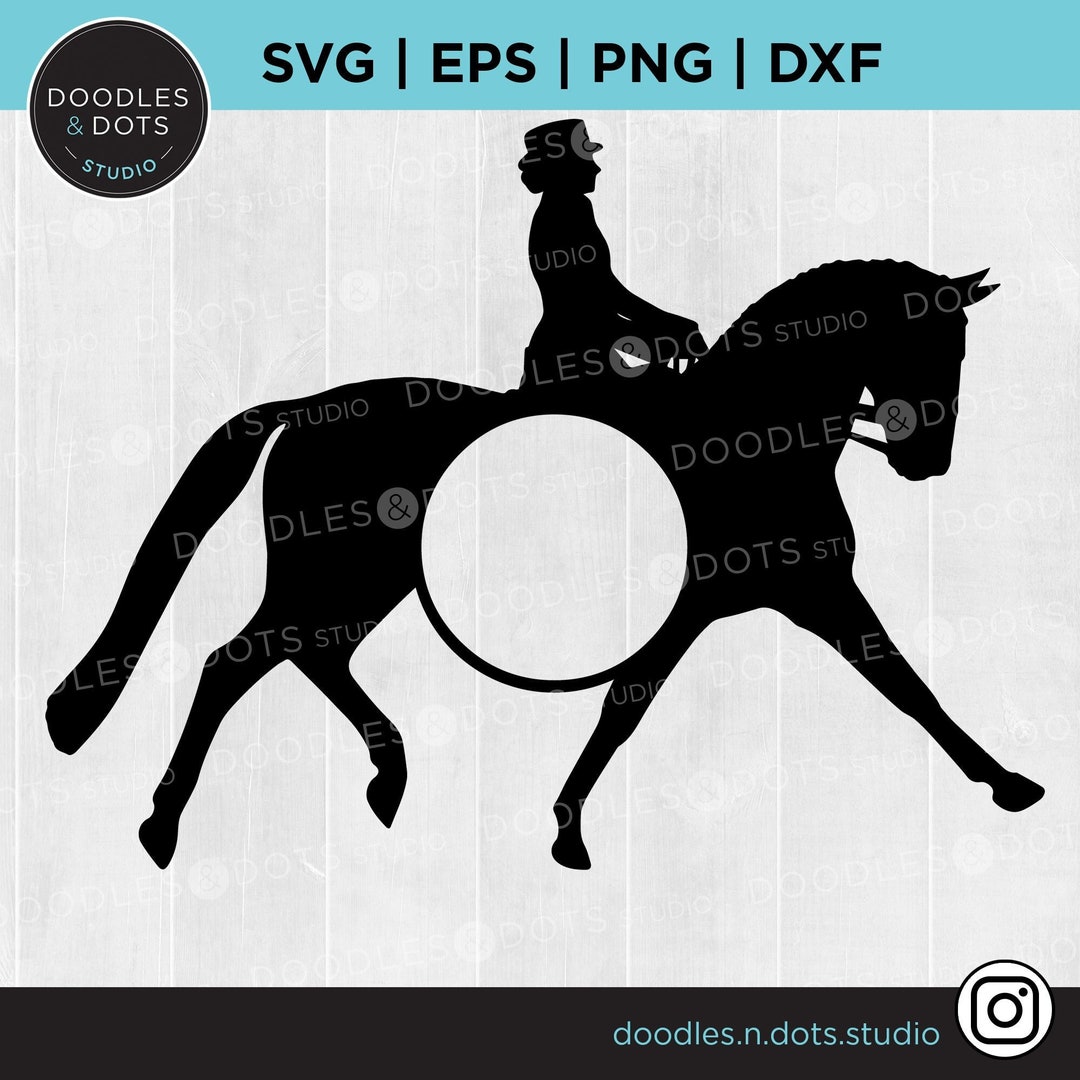 Dressage SVG Horse Monogram SVG Equestrian Monogram SVG Customizable ...