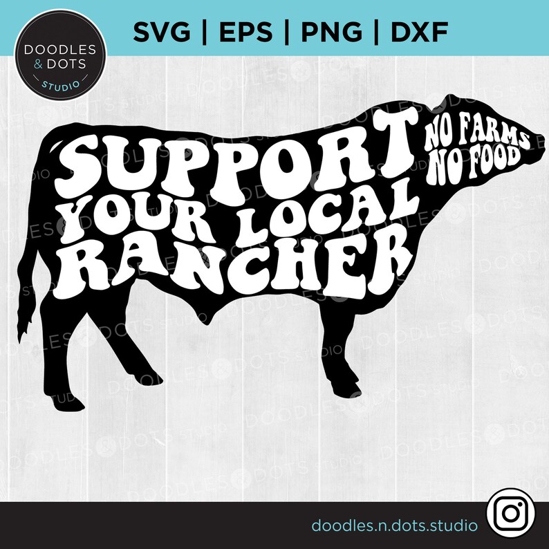 Eat More Beef SVG Support Local Farmers and Ranchers Cattle | Etsy
