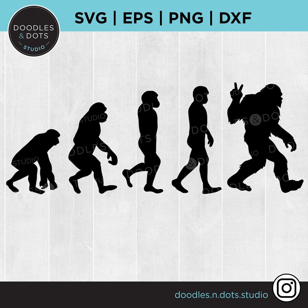 Bigfoot Svg, Evolution Svg, Sasquatch Svg, Big Foot Svg for Cricut ...