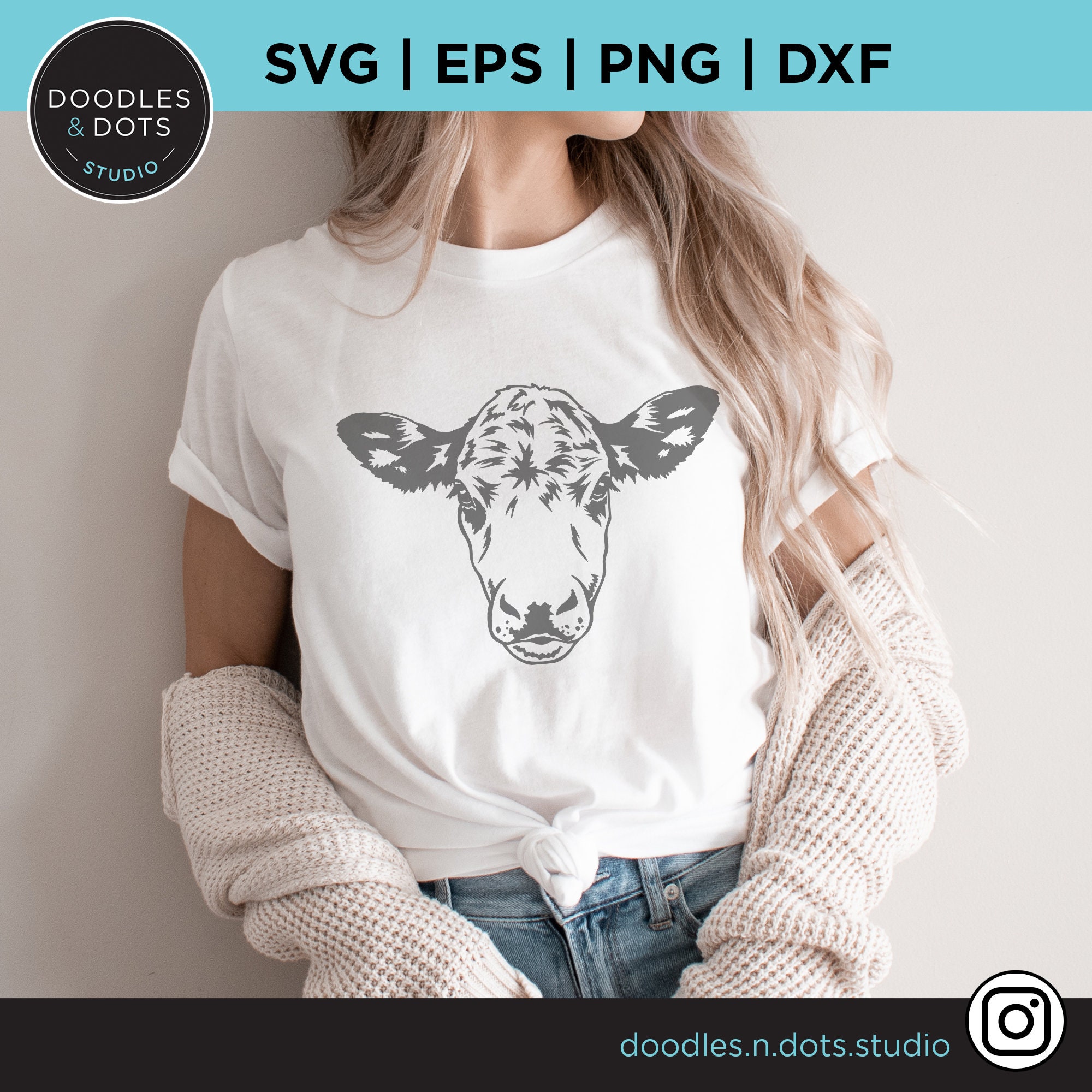 Calf SVG Cow Head SVG Beef Cow Cutting File for Cricut - Etsy