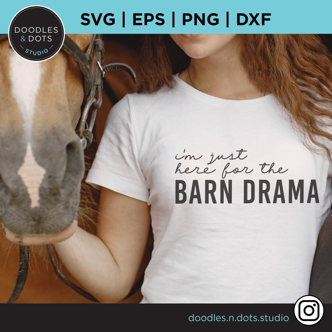 Equestrian Svg, Barn Drama SVG for Cricut, I'm Just Here for the Barn ...