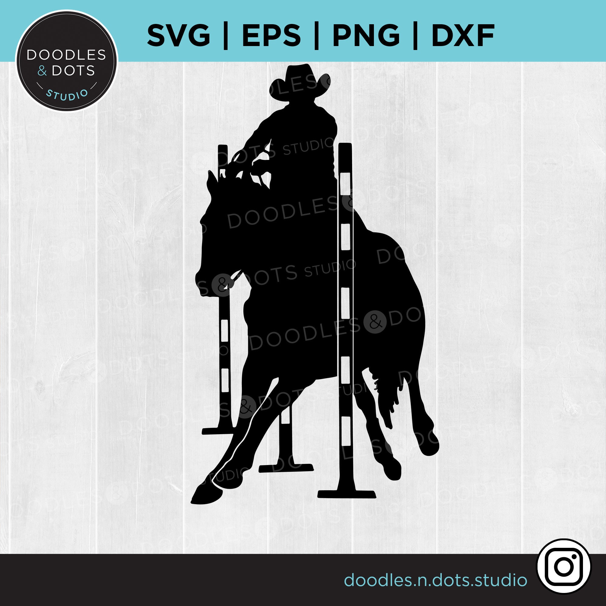 Pole Bending SVG, Gymkhana Svg, Pole Bender SVG, American Quarter Horse ...