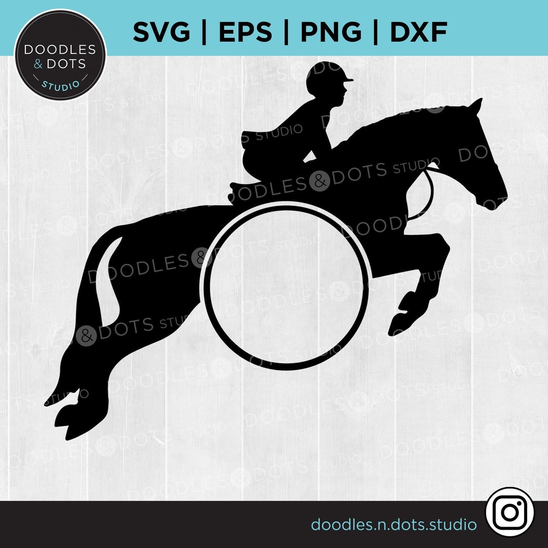 Equestrian Monogram SVG | Horse Monogram | Jumping Horse SVG | Monogram ...