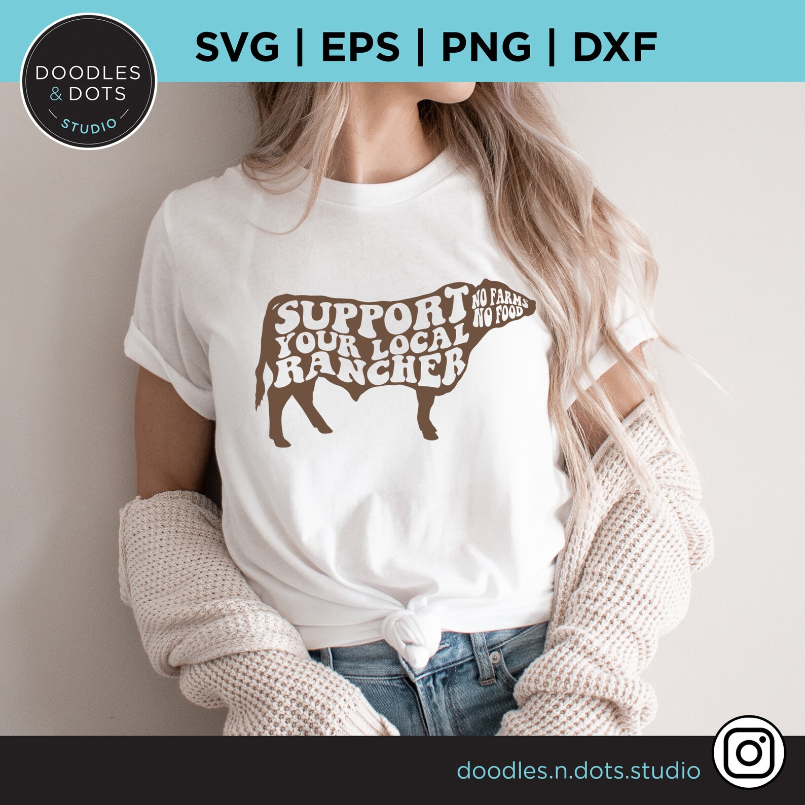 Eat More Beef SVG Support Local Farmers and Ranchers Cattle - Etsy