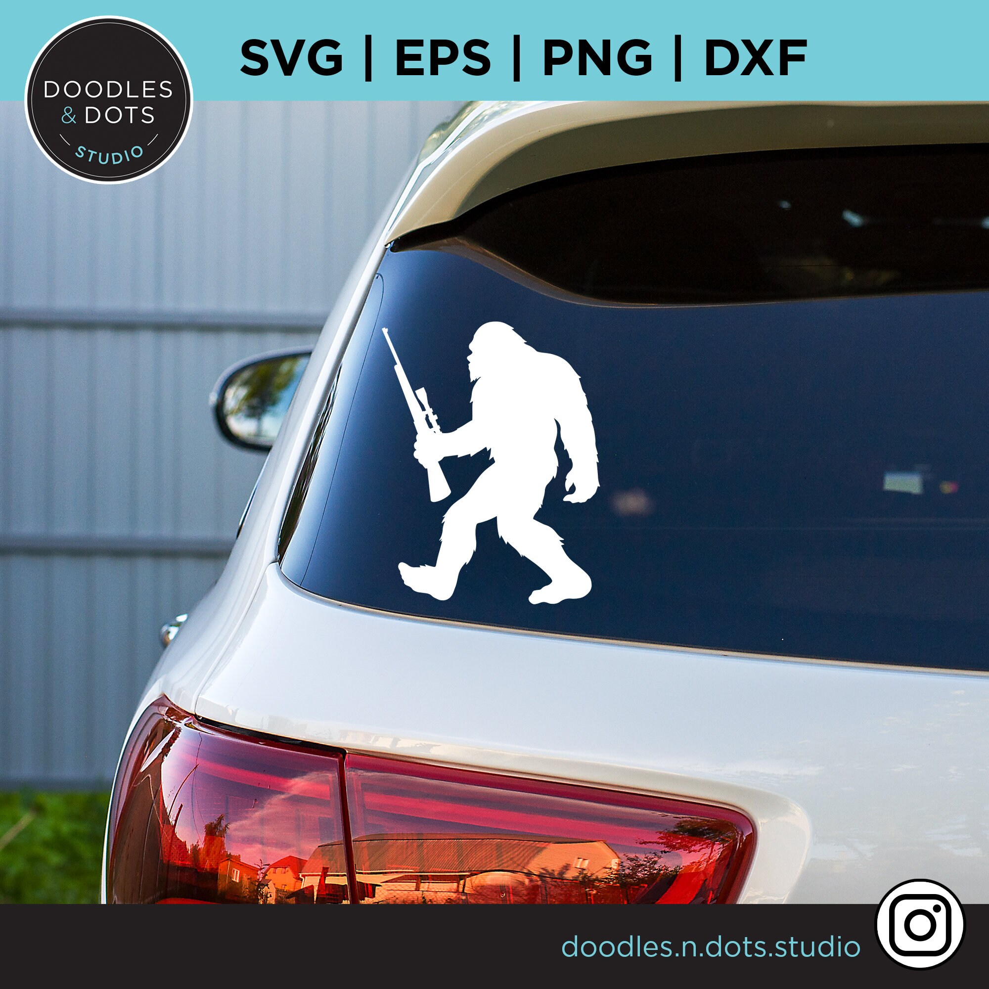 Bigfoot Hunting Svg Sasquatch With Rifle Svg Big Foot Hunter - Etsy