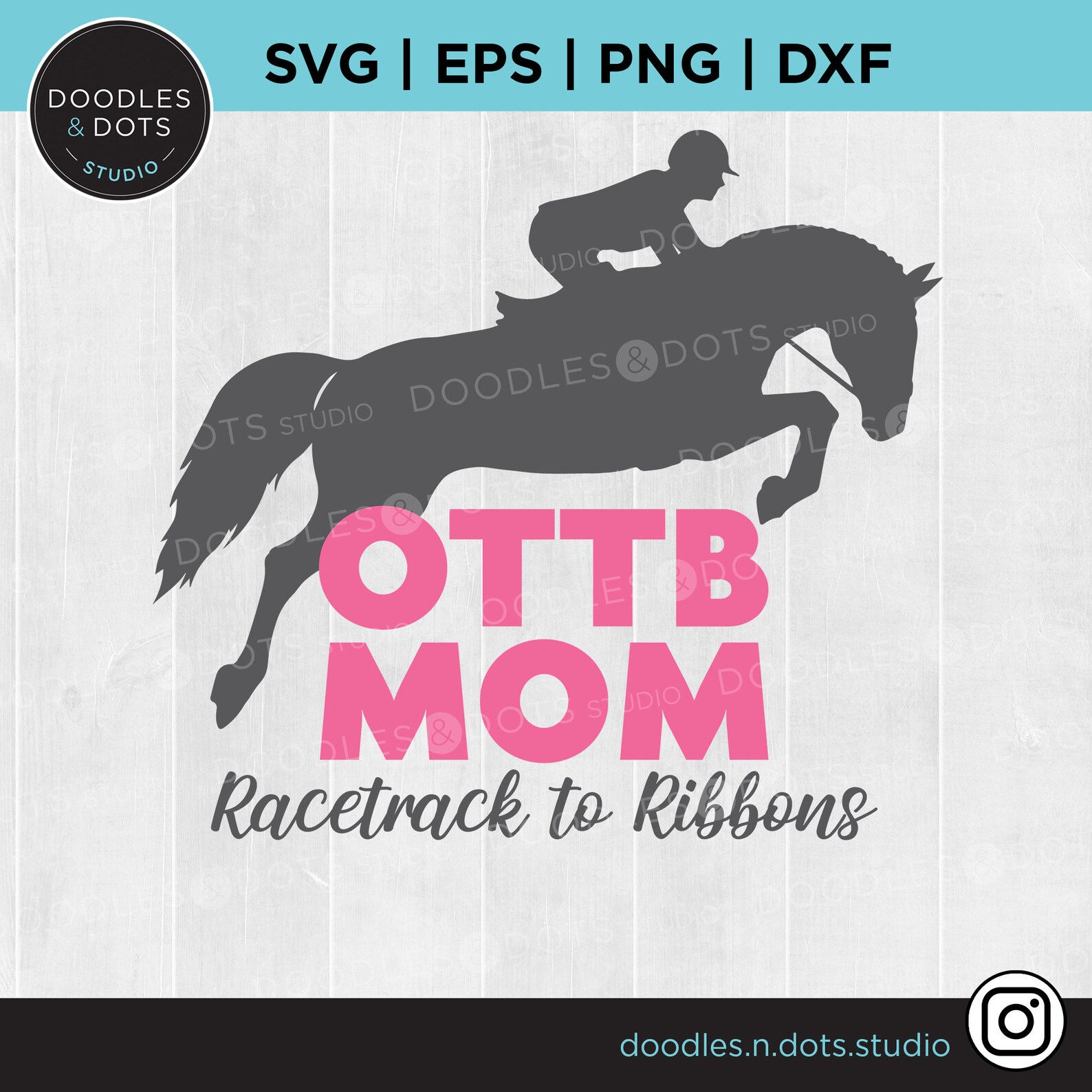 Thoroughbred SVG, OTTB Mom Svg, Racetrack to Ribbons Svg File for ...