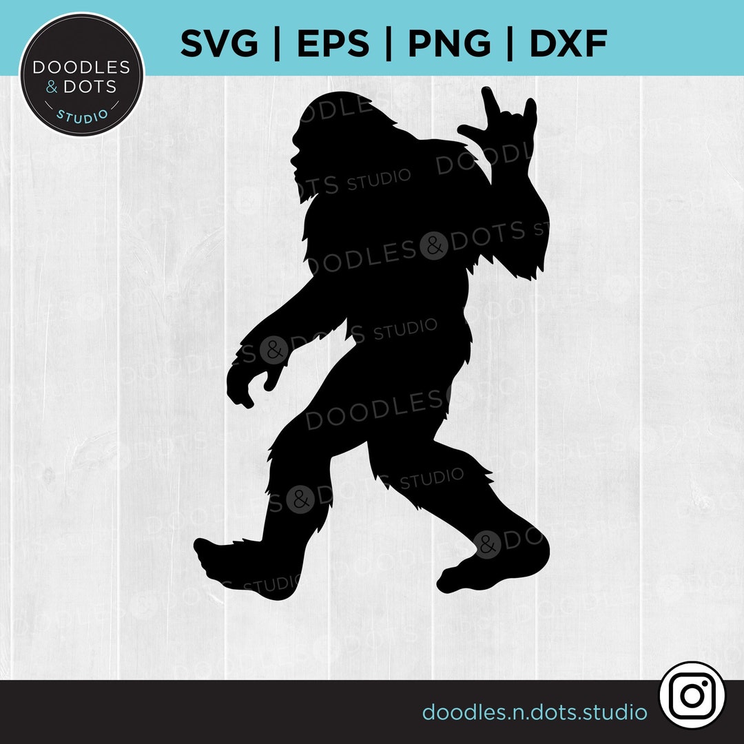 Love Hand Big Foot Svg, I Love You Sasquatch Svg, Valentine Bigfoot Svg ...