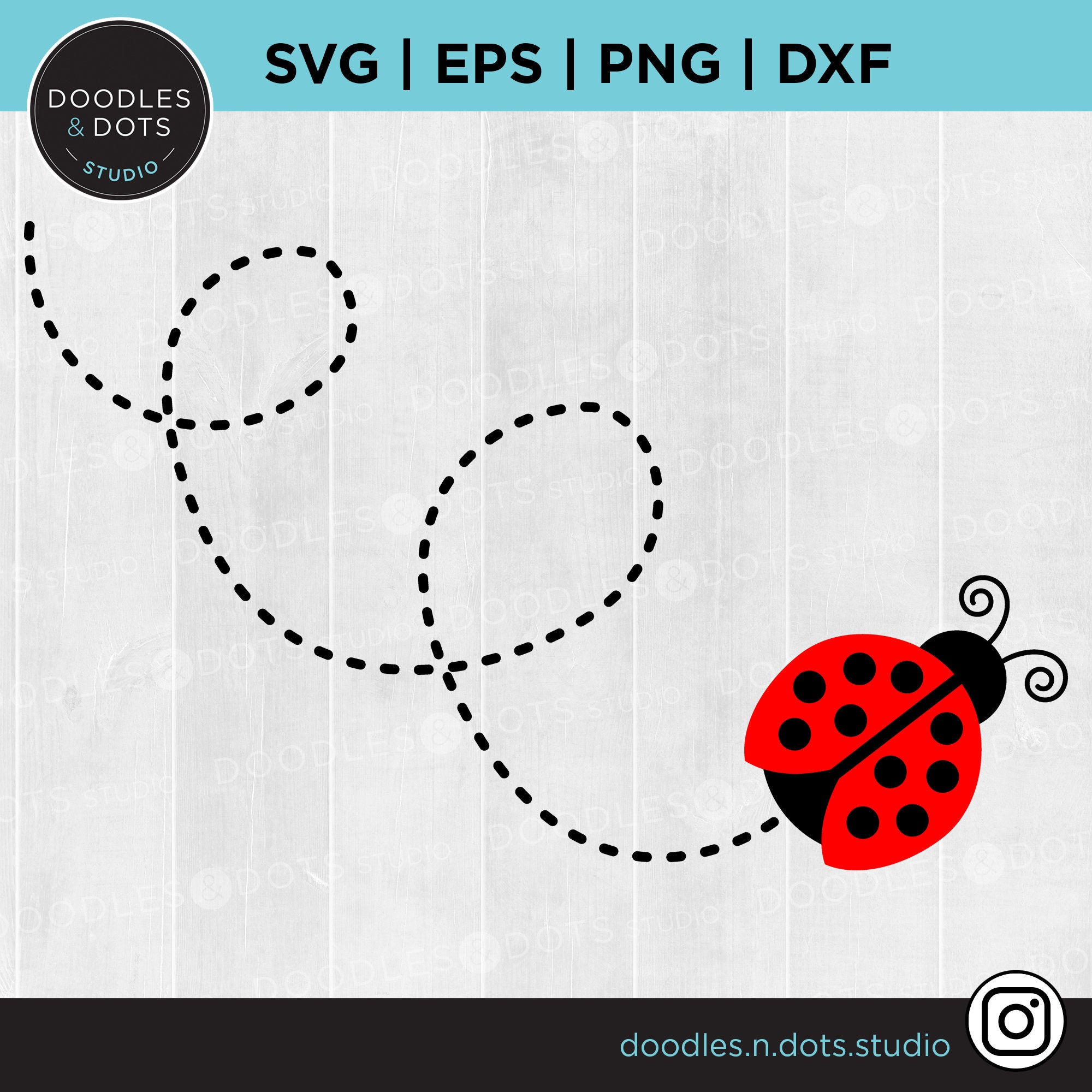 Ladybug Path Bundle, Ladybird SVG PNG Files for Cutting Machines ...