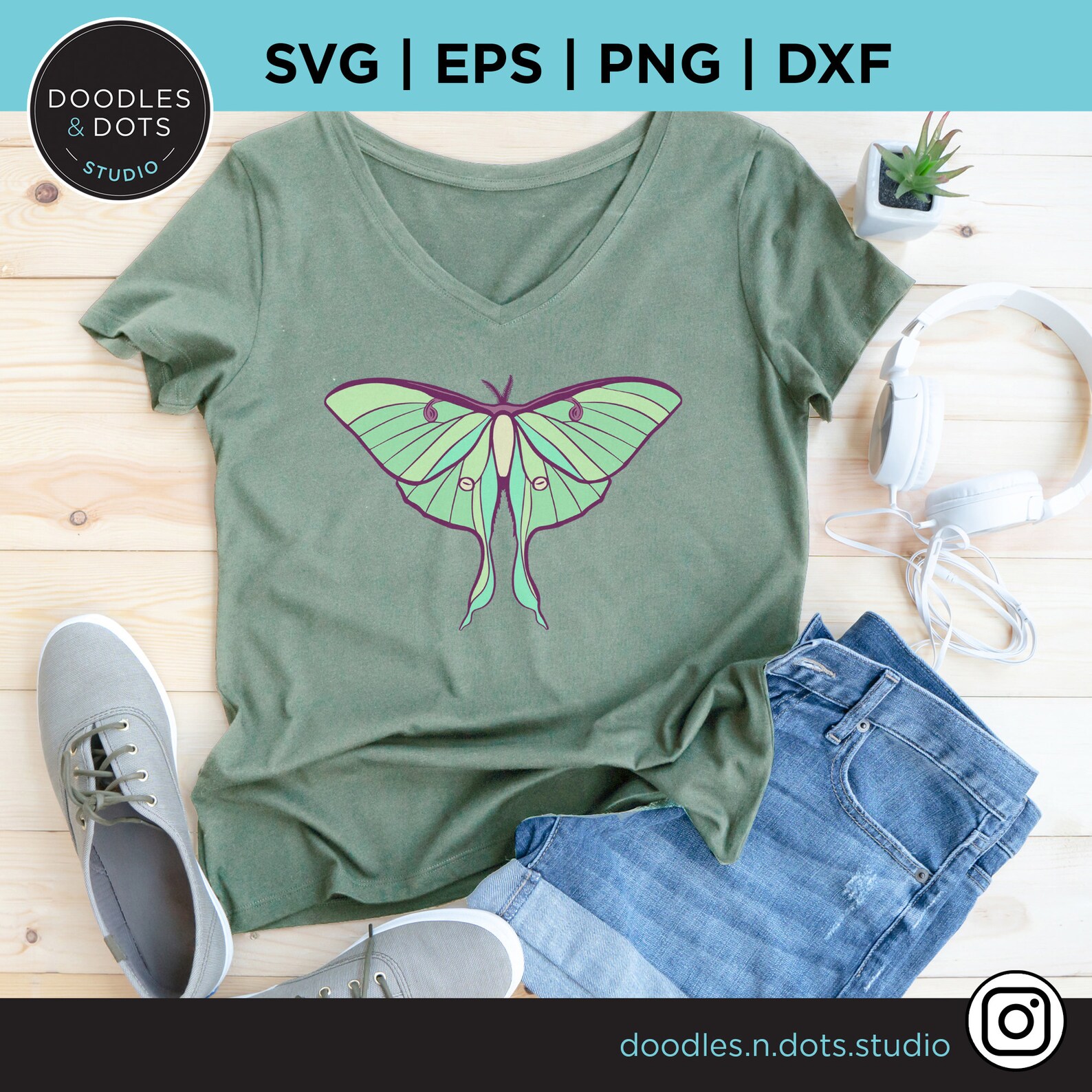 Moth Svg Luna Moth Svg Moon Moth Layered Svg File for - Etsy UK