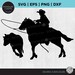 Roping SVG, Rodeo Clipart, Calf Roping SVG, Cowboy Svg, Cattle Ranch ...