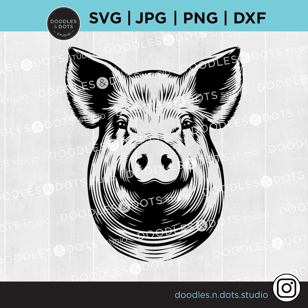 Show Pig SVG, Pig SVG, Show Stock SVG, Hog Svg, Woodcut Pig, Livestock ...